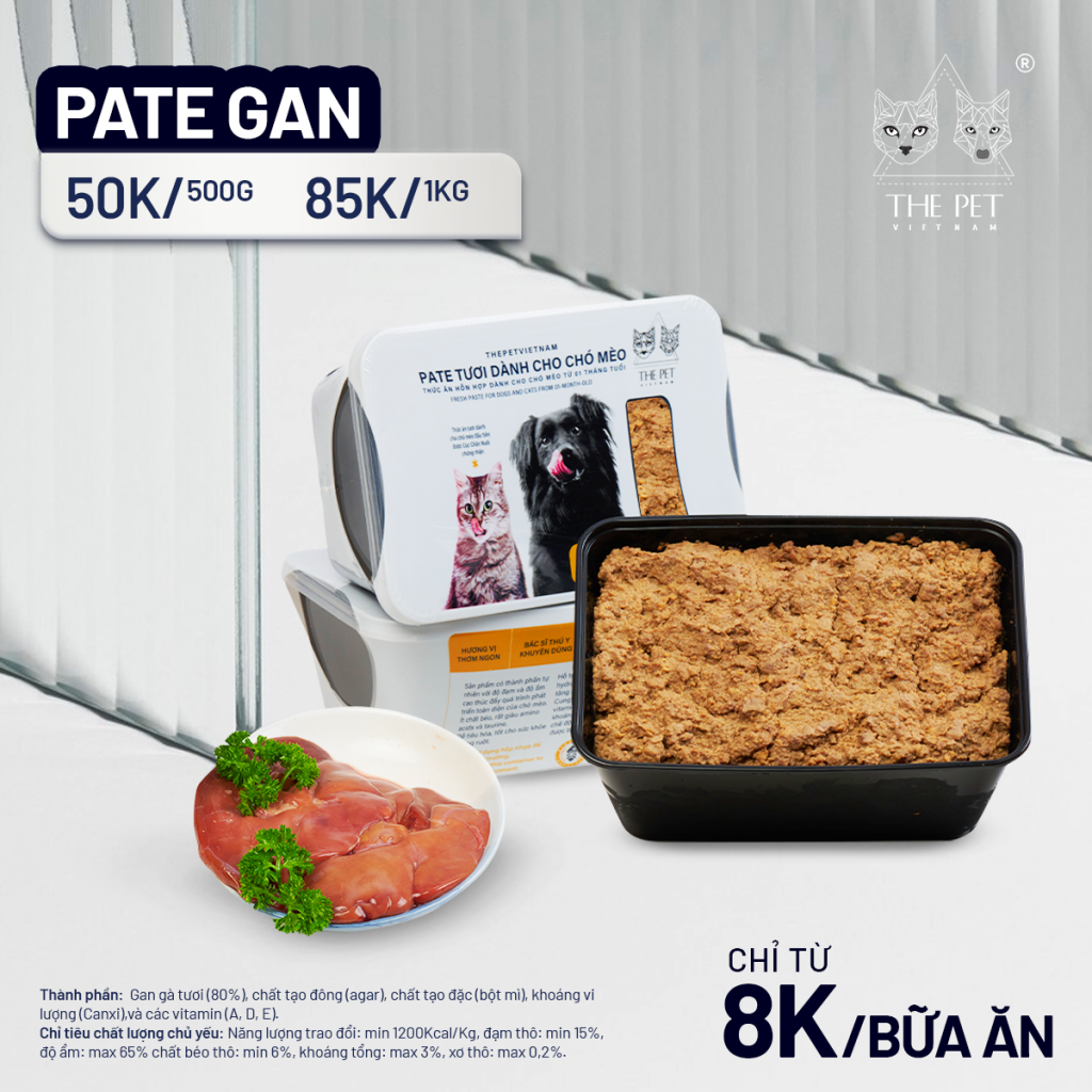 Pate gan (Chicken liver) hộp 500gr - Thepet Vietnam