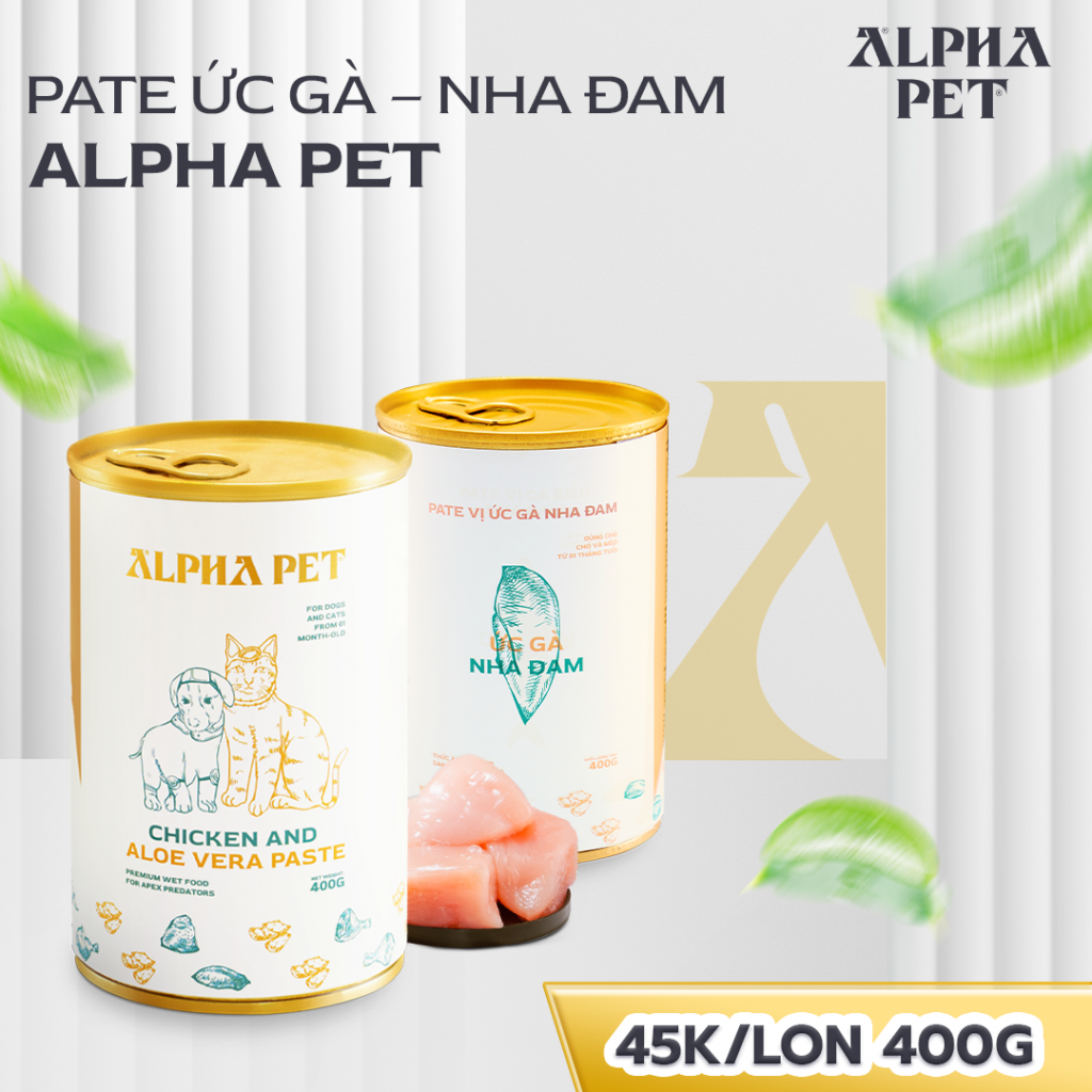 PATE ALPHA PET 400GR VỊ ỨC GÀ – NHA ĐAM | ALPHA PET CHICKEN AND ALOE ...
