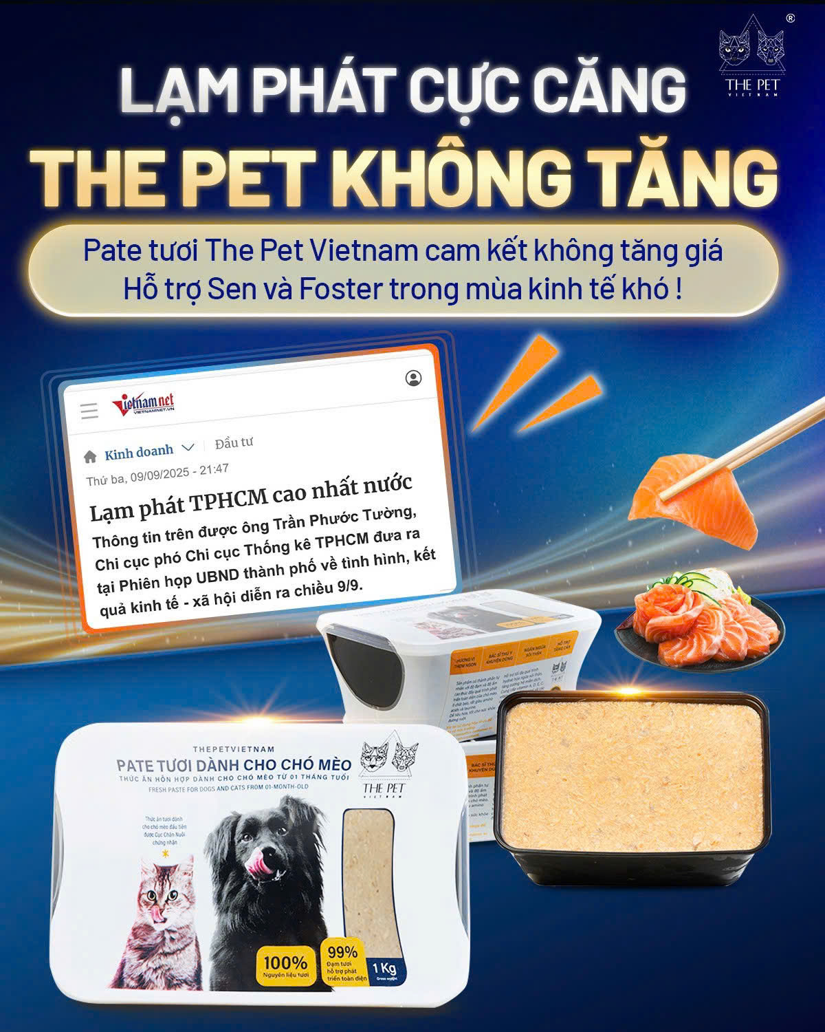 The Pet Vietnam duy trì giá pate tươi trong bối cảnh lạm phát cao