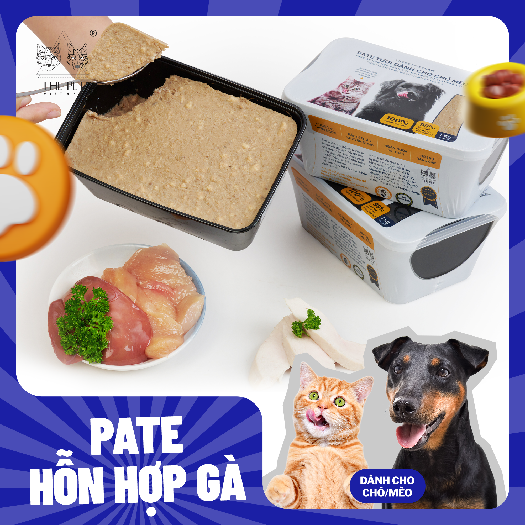 Pate Tươi Cho Chó Mèo The Pet Vietnam – Bữa Ăn Dinh Dưỡng Chỉ Từ 8K